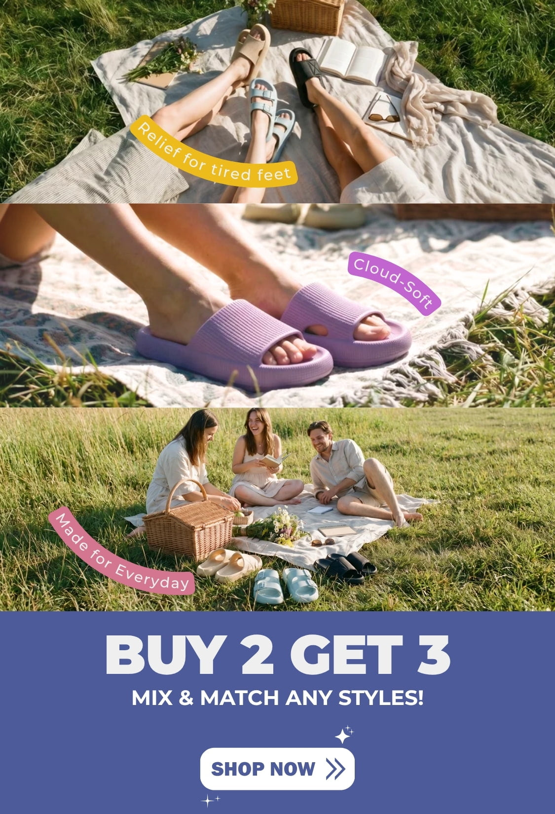 Cloud Slides Official - Original Cushioned Slides | Buy 2 Get 3